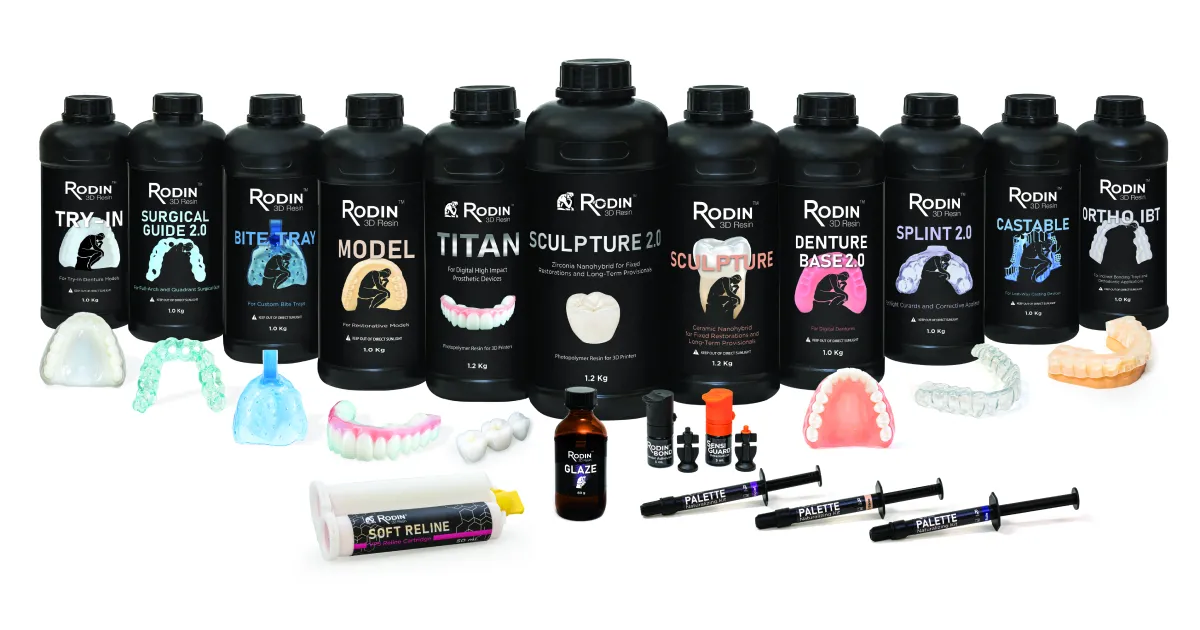 Rodin® Dental Resins - Premium 3D Printing Resins for Crowns, Bridges, All-on- X, Dentures ...